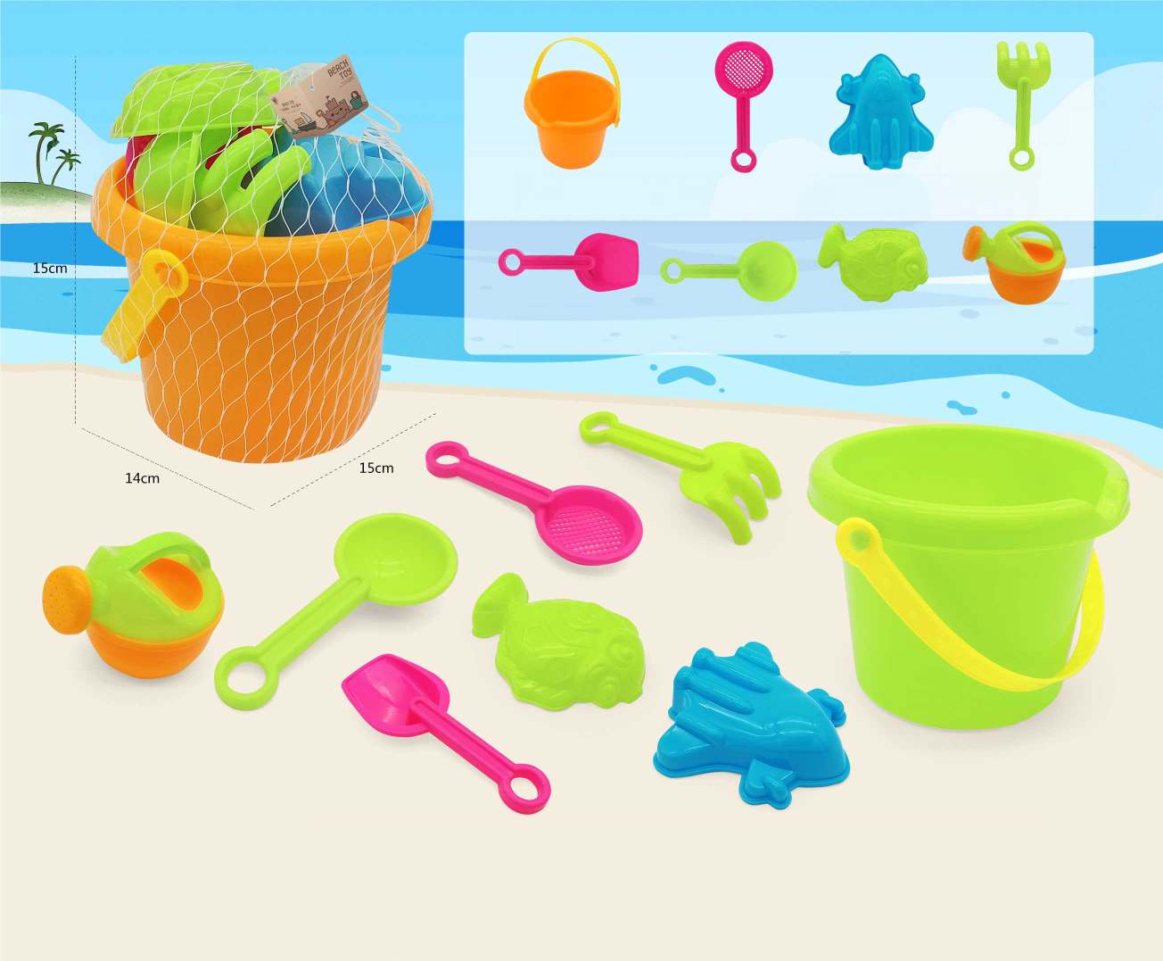 BEACH TOYS SET 8 PIECES – Oz Distributors