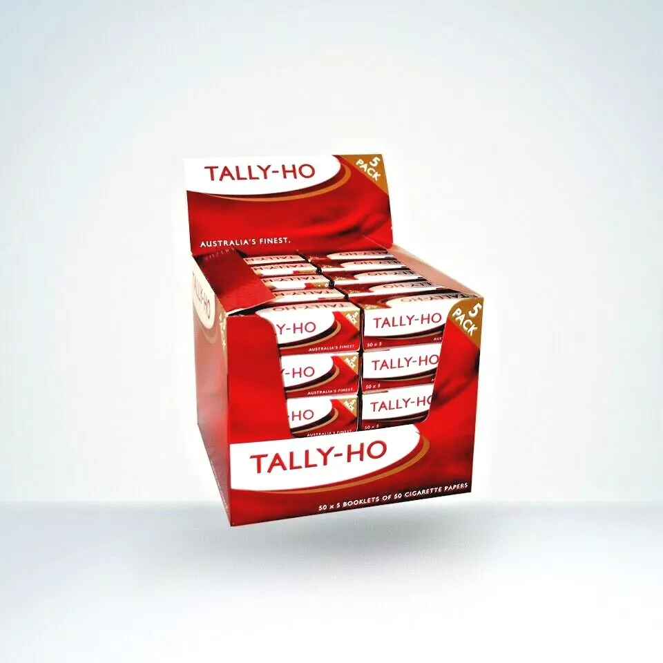 TALLY HO BOX (50 SMALL BOX X 5 BOOKLET X 50 PAPERS) 12500 PAPER – Oz Distributors